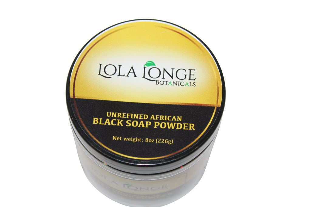 Unrefined African Black Soap Powder | Lola Longe Botanicals